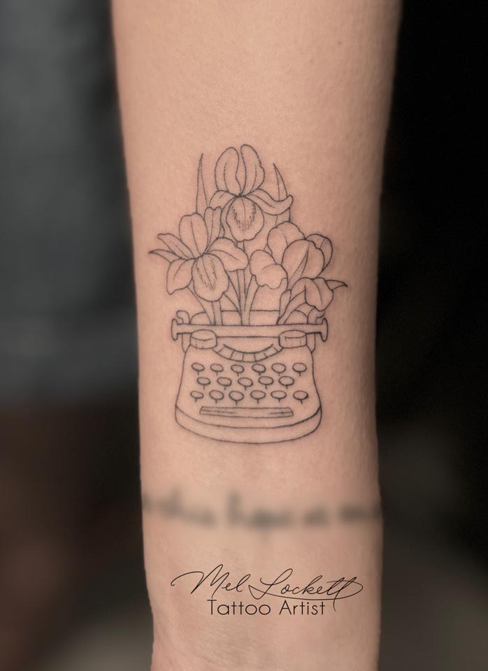 Fine Line, Linework tattoo by Mel Lockett